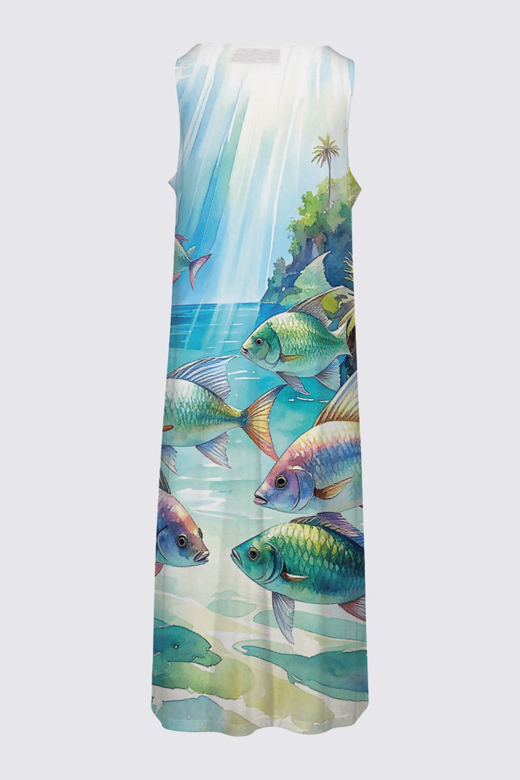Tropical Fish Two Elise Maxi Dress -Le Galeriste - Wearable Art - Made ...