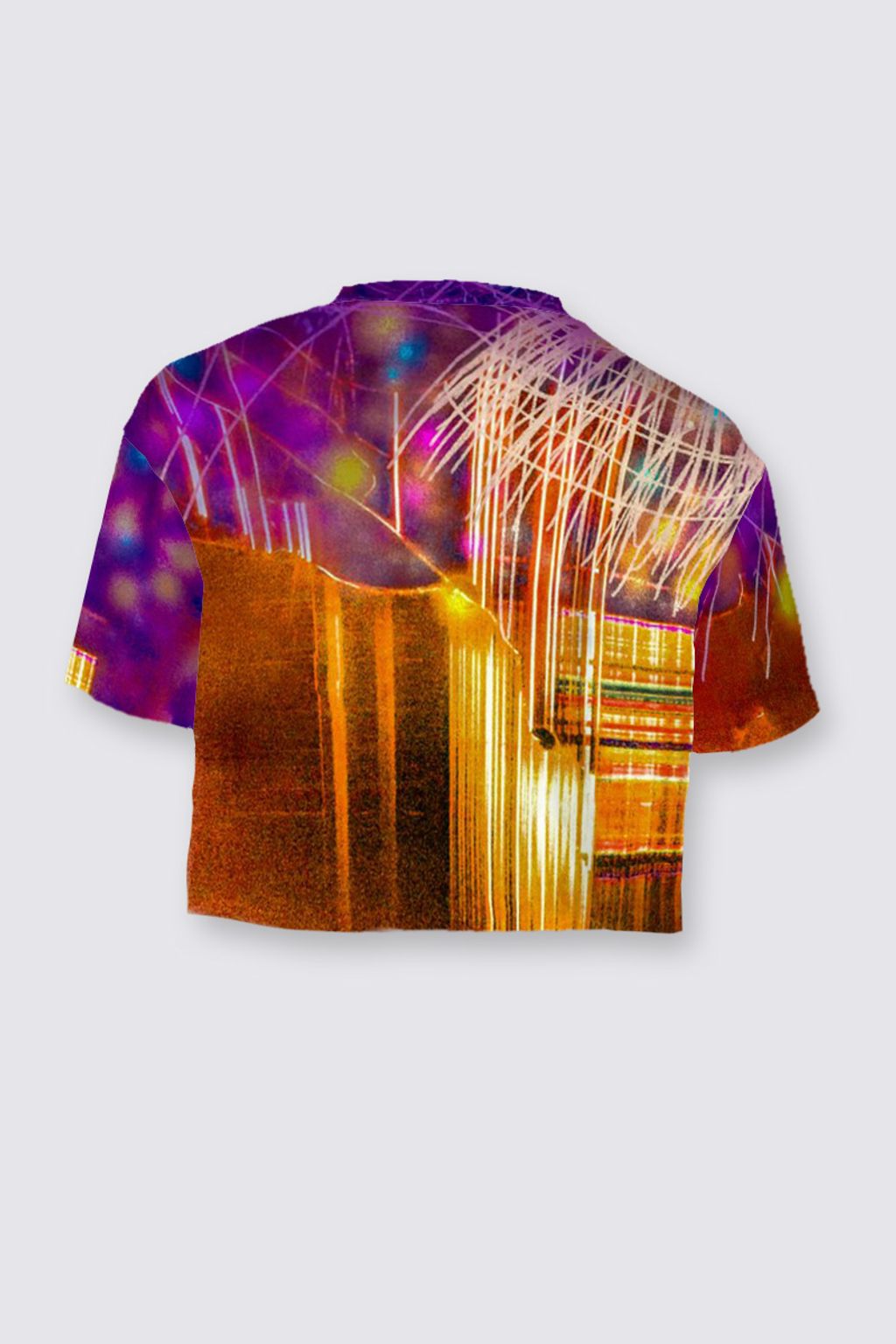 TV Glitch Roxy Crop Oversized Tee -Le Galeriste - Wearable Art - Made ...